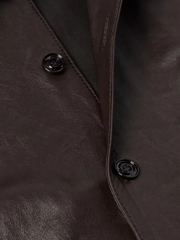 Our Legacy Welding Leather Shirt - Brown