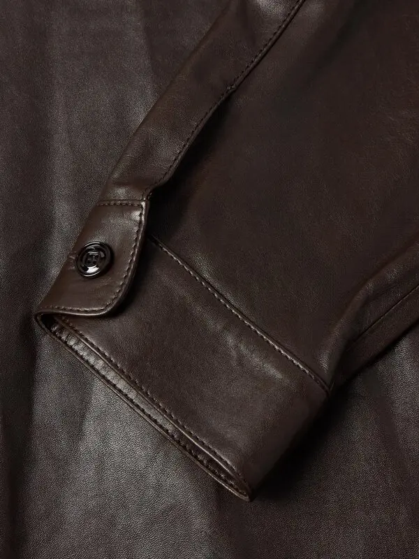 Our Legacy Welding Leather Shirt - Brown
