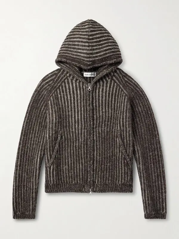 Our Legacy Level Ribbed Wool Hooded Jacket