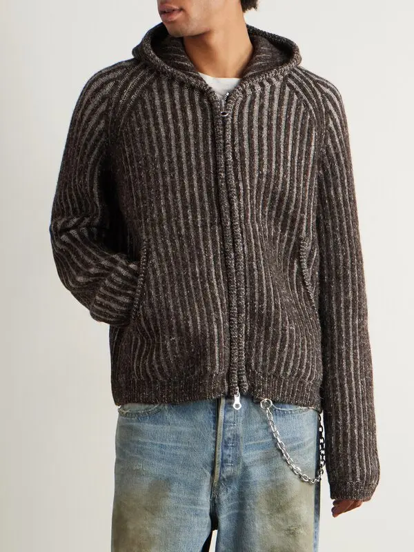 Our Legacy Level Ribbed Wool Hooded Jacket