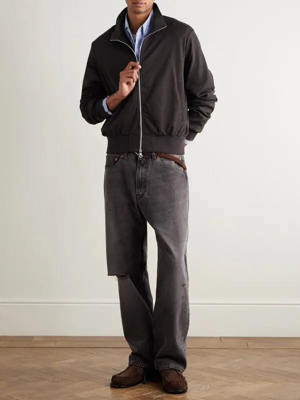 Our Legacy Mob Cotton-Blend Track Jacket - Brown | Editorialist