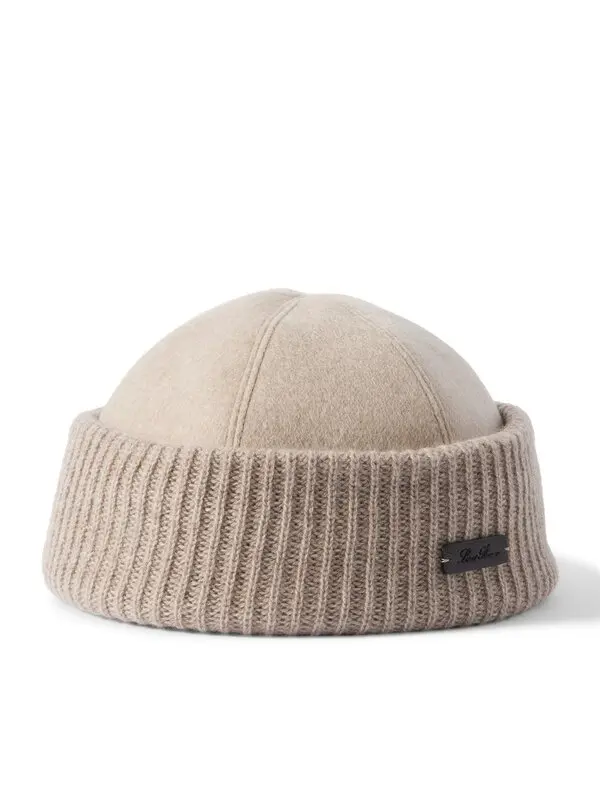 Loro Piana Logo-appliquéd Storm System® Cashmere Beanie - Gray