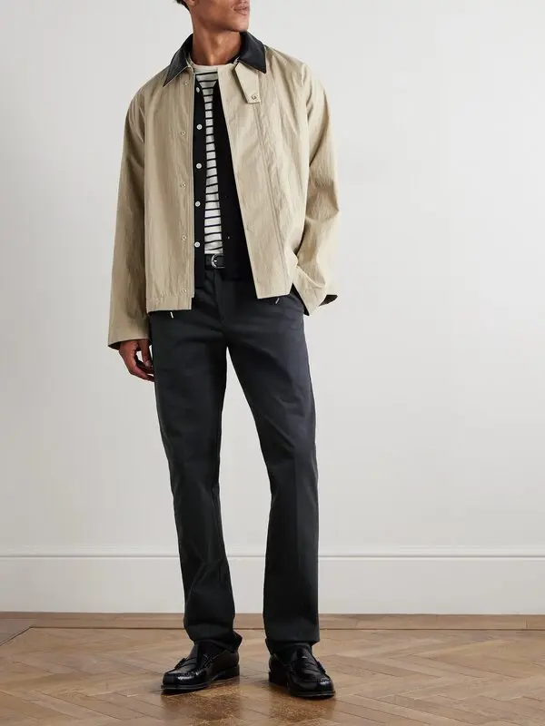 Massimo Alba Straight-leg Stretch-cotton Gabardine Trousers - Gray