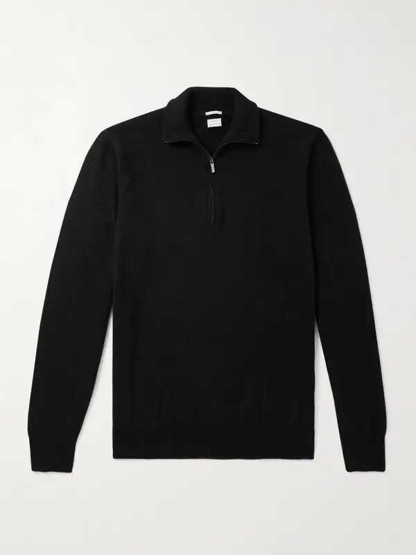 Massimo Alba Lima Cashmere Half-zip Sweater - Black