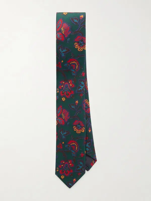 DRAKE'S Floral-print Silk Tie - Multi