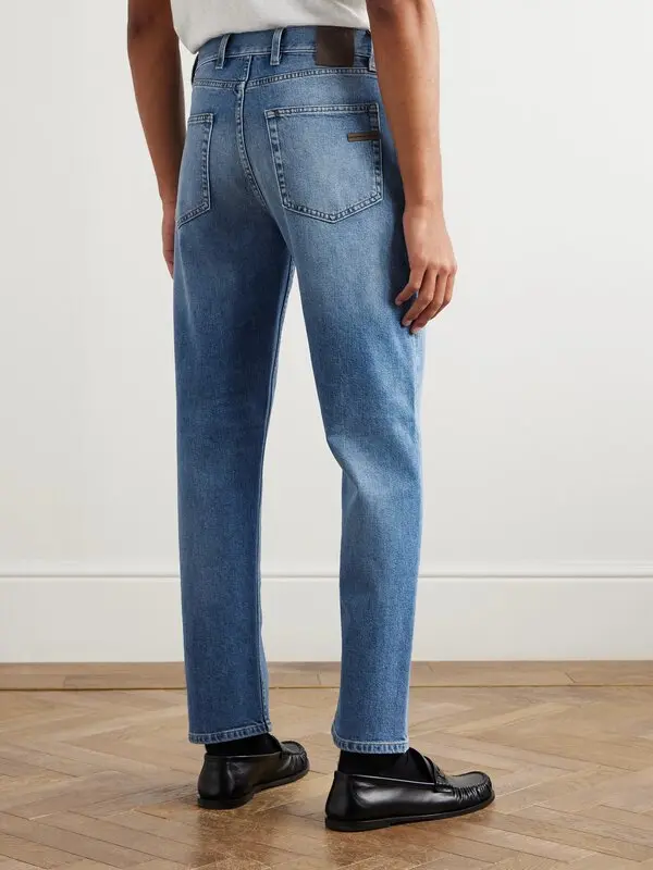 Zegna Roccia Straight-leg Stretch Jeans - Blue
