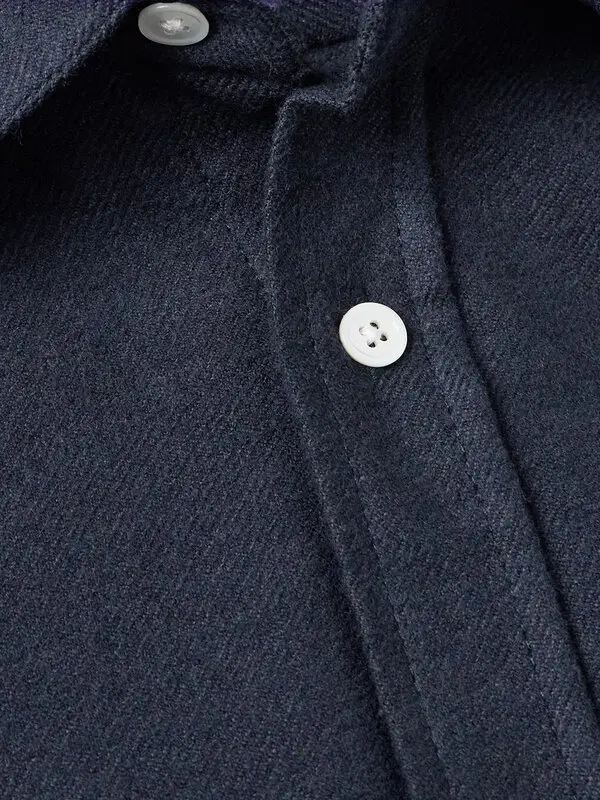 Portuguese Flannel Teca Brushed Cotton-twill Shirt - Blue