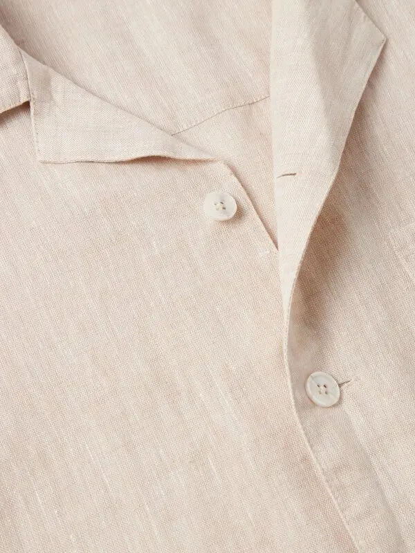 Derek Rose Sicily 1 Linen Pyjama Set - Neutrals