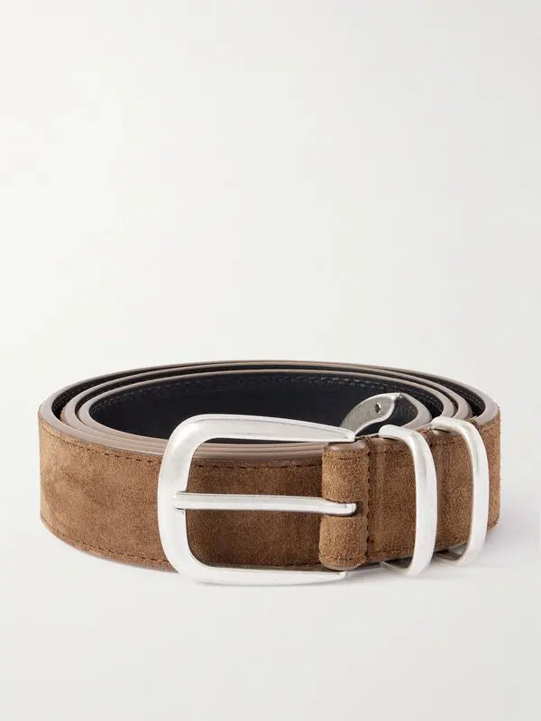 Officine Creative 3cm Suede Belt - Brown