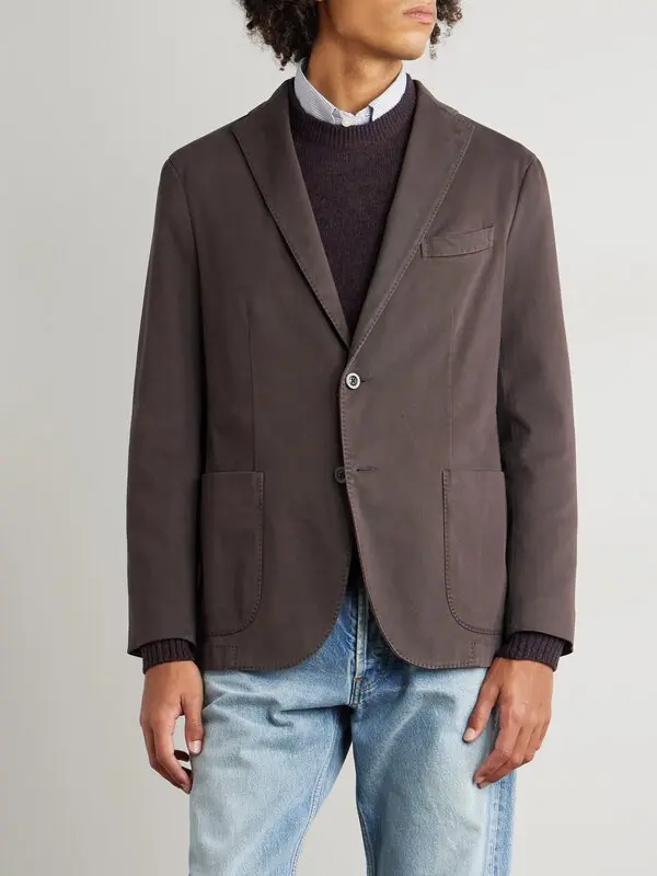 Boglioli Cotton-blend Twill Suit Jacket