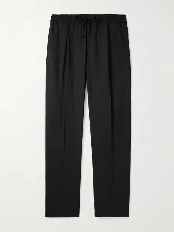 Altea Straight-leg Pleated Wool-blend Trousers