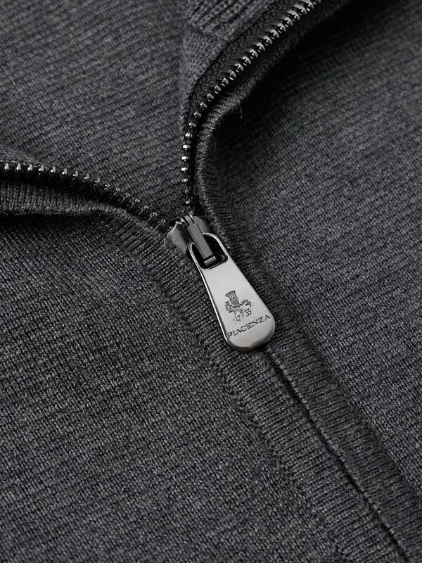 PIACENZA CASHMERE 1733 Slim-fit Virgin Wool Zip-up Cardigan