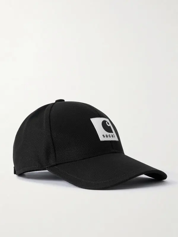 Sacai X Carhartt Wip Logo Baseball Cap - Black