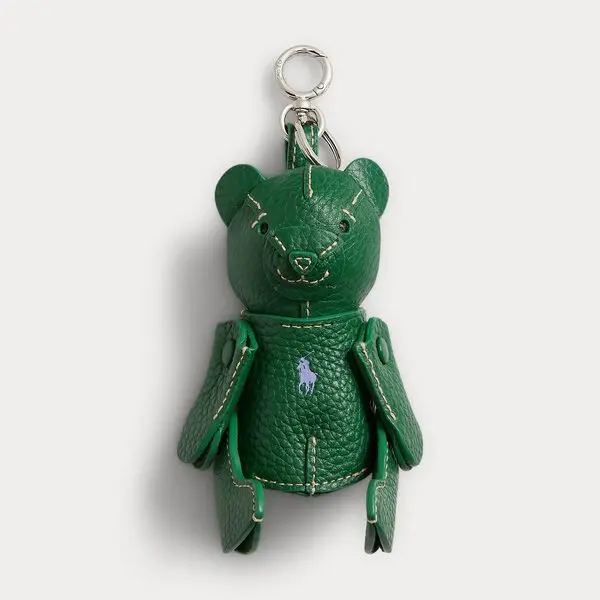 Ralph Lauren Polo Bear Leather Bag Charm - Juniper
