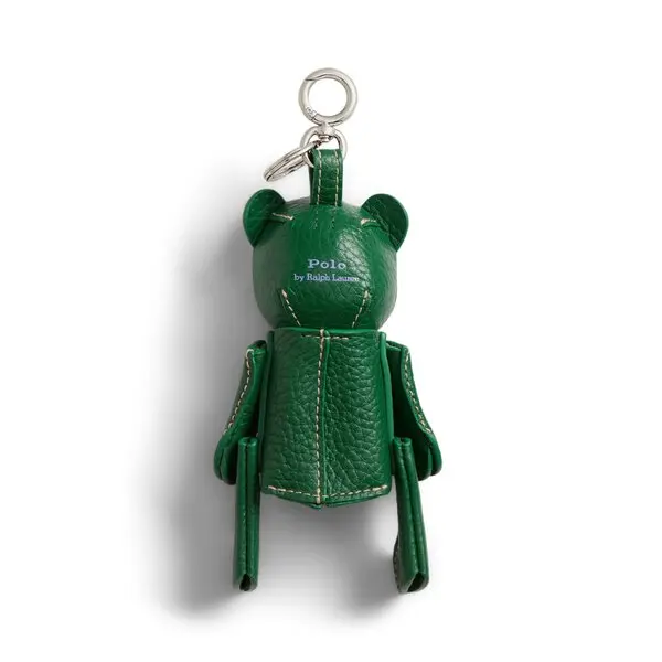 Ralph Lauren Polo Bear Leather Bag Charm - Juniper