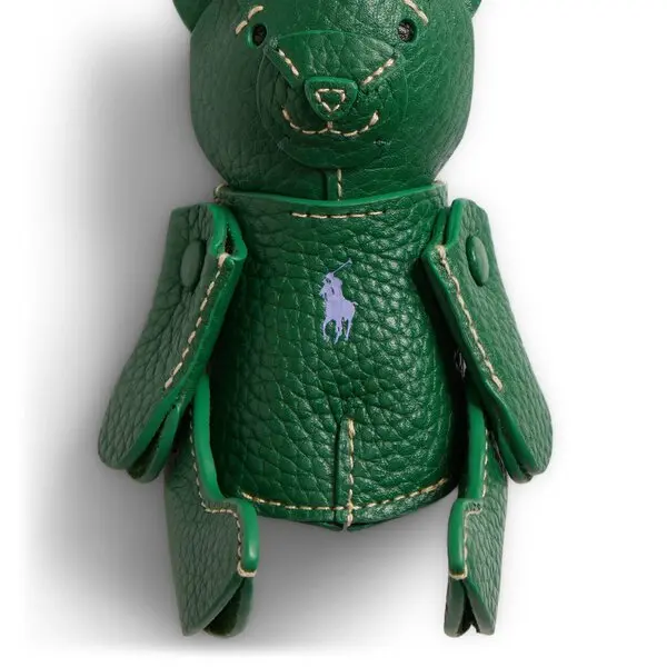 Ralph Lauren Polo Bear Leather Bag Charm - Juniper