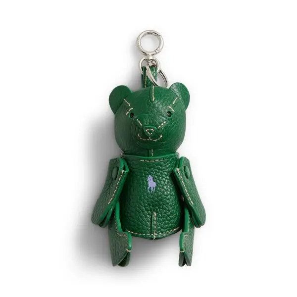 Ralph Lauren Polo Bear Leather Bag Charm - Juniper