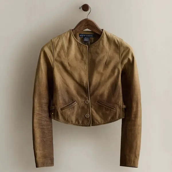 Ralph Lauren Cropped Leather Jacket C. 2008
