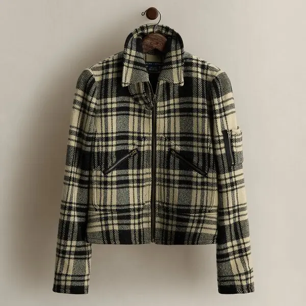 Ralph Lauren Plaid Wool Zip Jacket