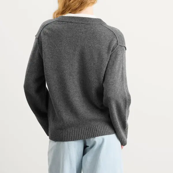 GANNI Core Future Wool Mix V-neck Jumper
