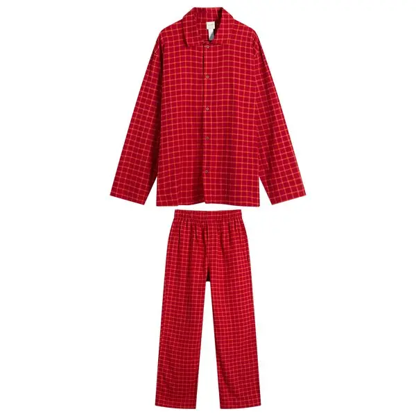 Calvin Klein Flannel Pyjama Set - Red