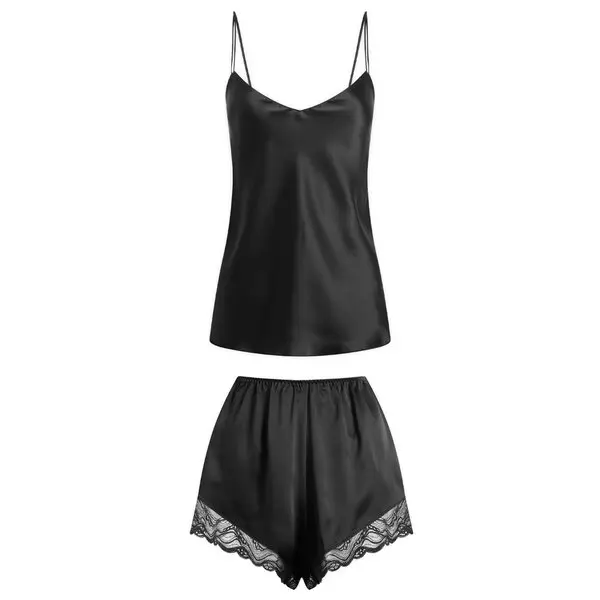 Calvin Klein Satin Cami Set - Black