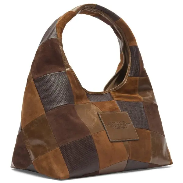Marc Jacobs Suede Patchwork Sack Bag - Brown Multi