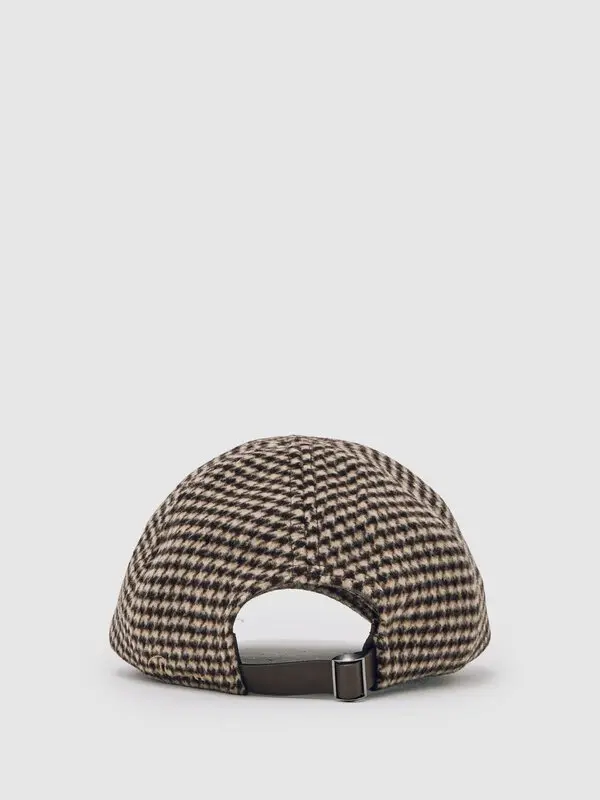 REISS Wool-blend Houndstooth-check Cap