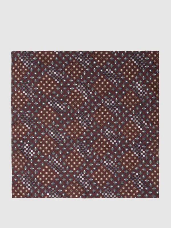 REISS Silk Neck Tie - Burgundy