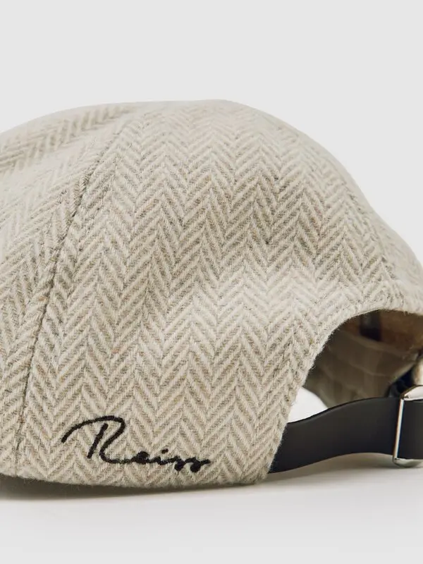 REISS Herringbone Wool Cap