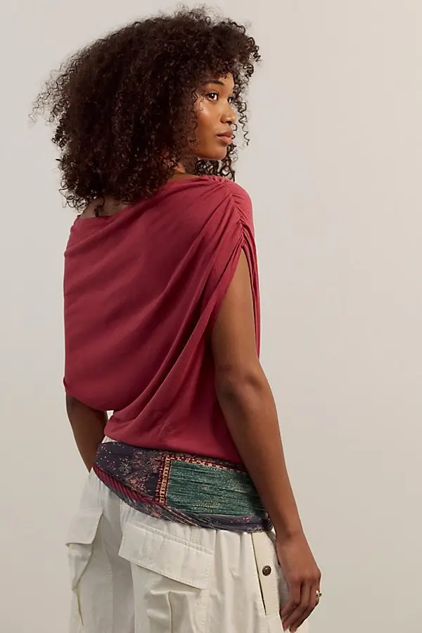 Free People Blake Off-the-shoulder Draped Top