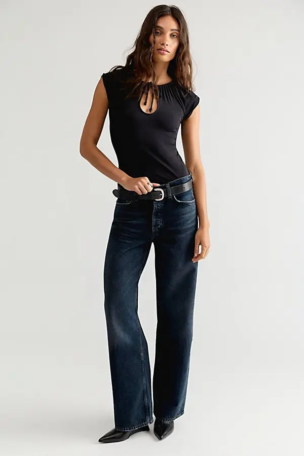 AGOLDE Long Arc Relaxed Barrel Jeans - Central