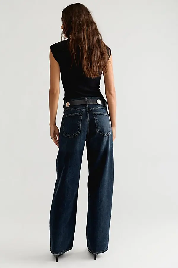 AGOLDE Long Arc Relaxed Barrel Jeans - Central