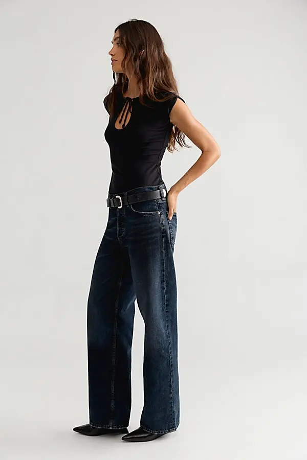 AGOLDE Long Arc Relaxed Barrel Jeans - Central