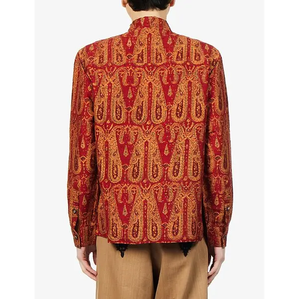 KARTIK RESEARCH Block Printed Silk Shirt