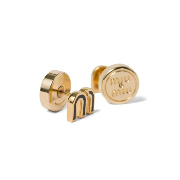 Miu Miu Enameled Metal Earrings