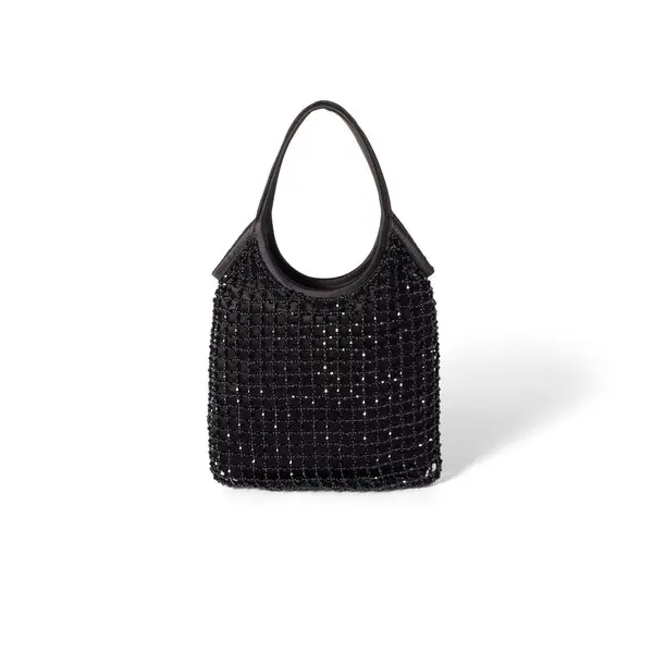 Miu Miu Ivy Beaded Duchesse Bag - Black