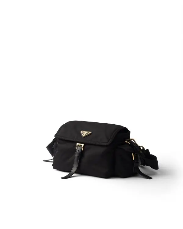 Prada Explore Medium Re-nylon Shoulder Bag With Flap - Black