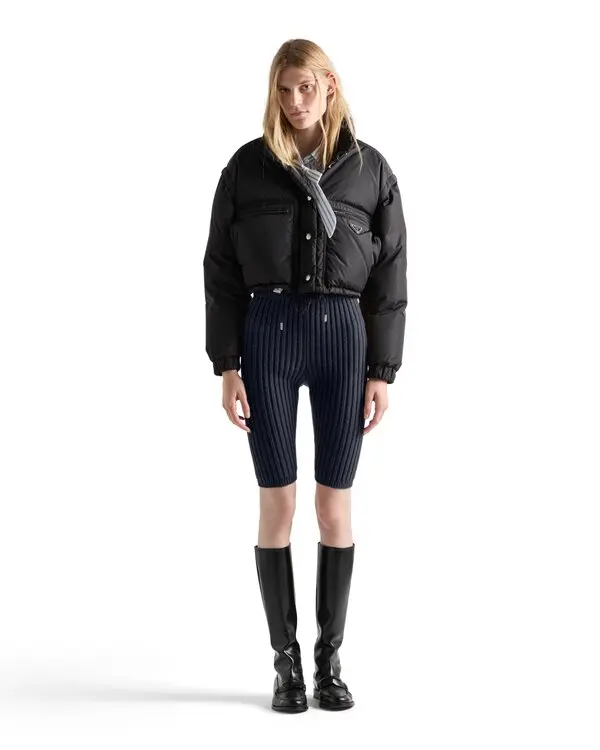 Prada Cropped Re-nylon Down Jacket