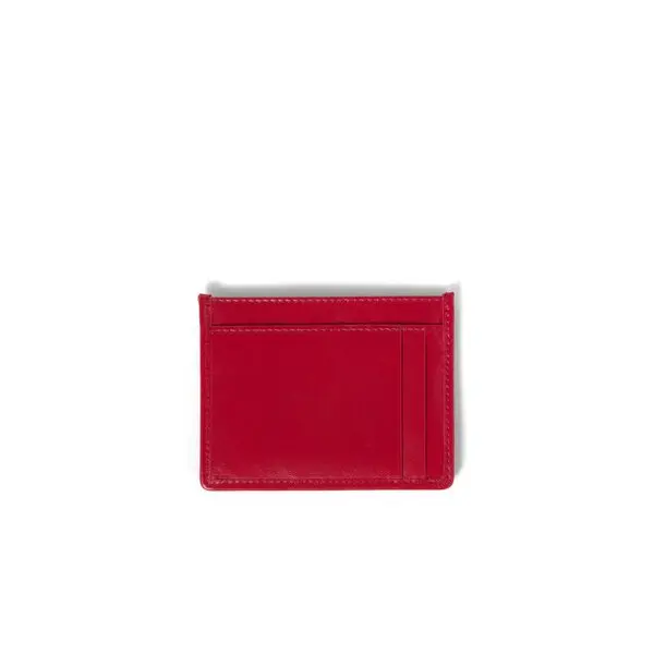 Miu Miu Matelassé Nappa Leather Card Holder - Red