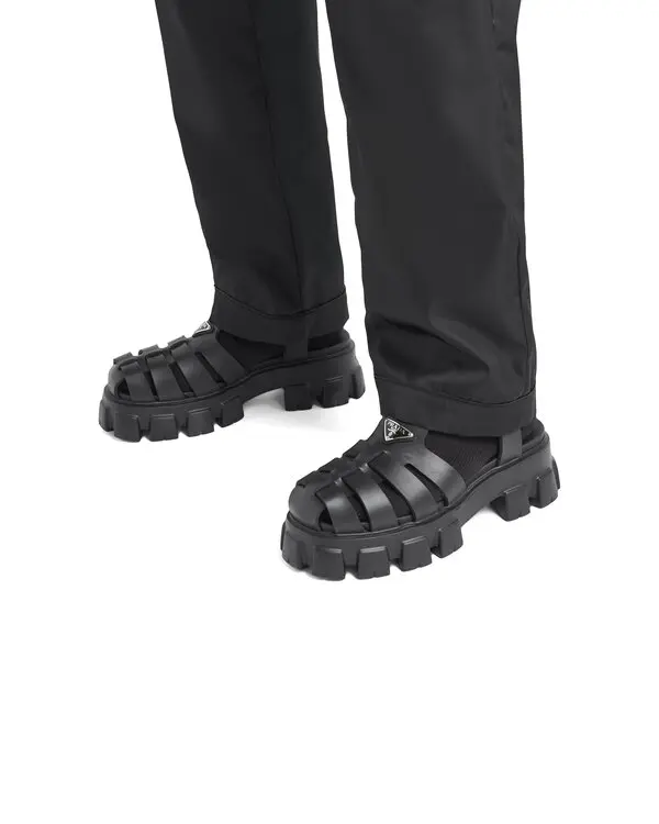 Prada Monolith Rubber Sandals