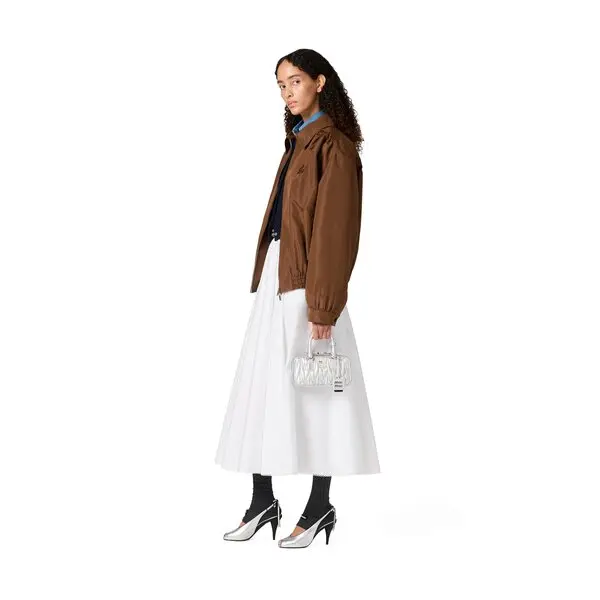 Miu Miu Arcadie Matelassé Nappa Leather Mini-bag - Silver