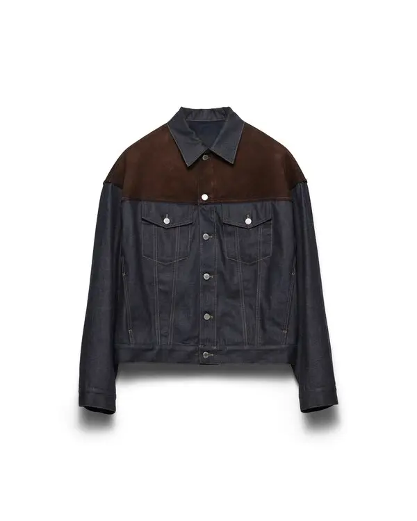Prada Denim And Suede Jacket