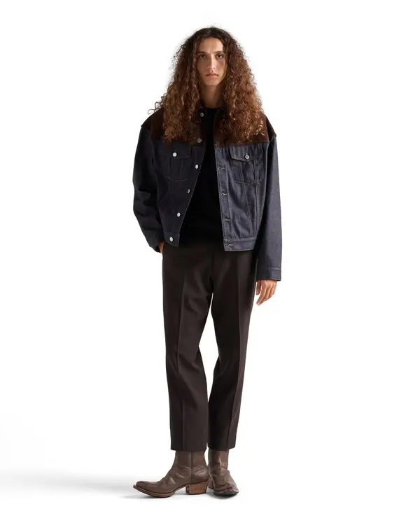 Prada Denim And Suede Jacket