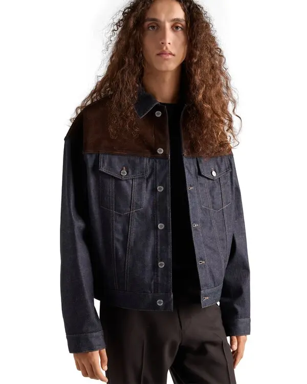 Prada Denim And Suede Jacket