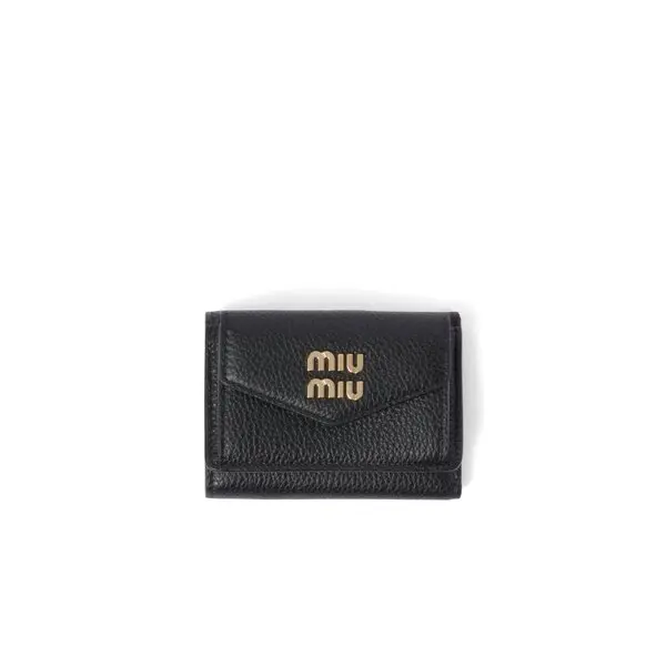 Miu Miu Small Leather Wallet - Black