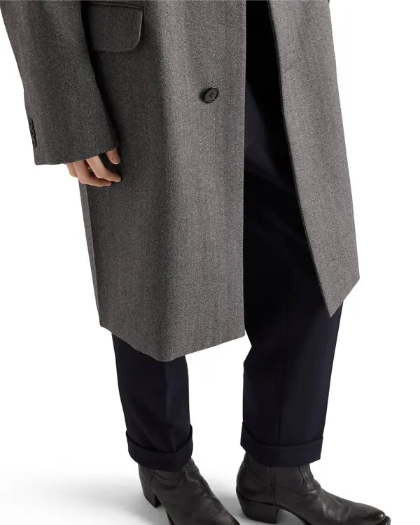 Prada Single-breasted Wool Coat - Grey