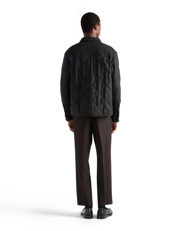 Prada Padded Cashmere Shirt - Anthracite Gray