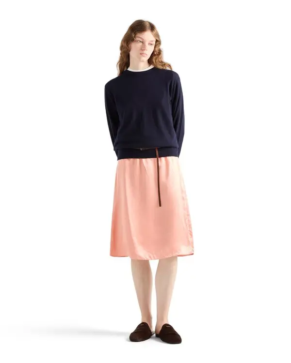 Prada Cashmere Crew-neck Sweater - Navy