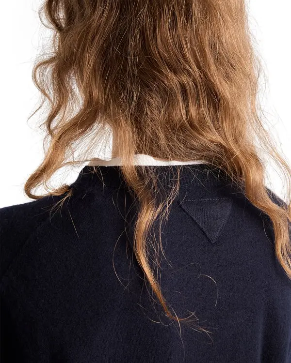 Prada Cashmere Crew-neck Sweater - Navy